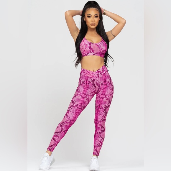 Lici Fit | Pants & Jumpsuits | Lici Fit Barbie Boa Vcut Scrunch Legging | Poshmark